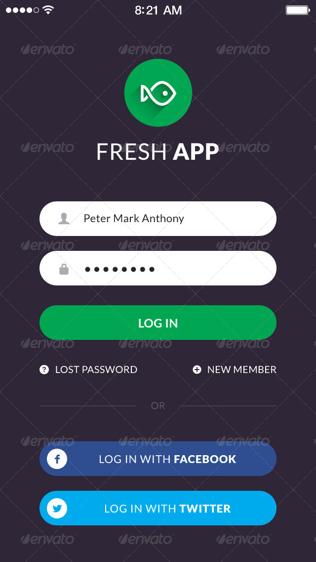 Fresh Flat Mobile UI Kit, Web Elements | GraphicRiver